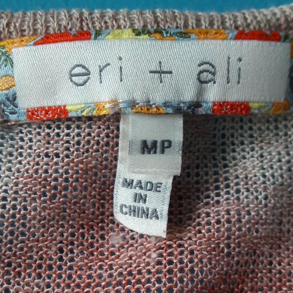 Anthro Eri & Ali Boho Semi Sheer Ombre Tunic - Gem